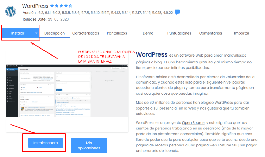 Manual para instalar WordPress desde mi cPanel - Gokiebox